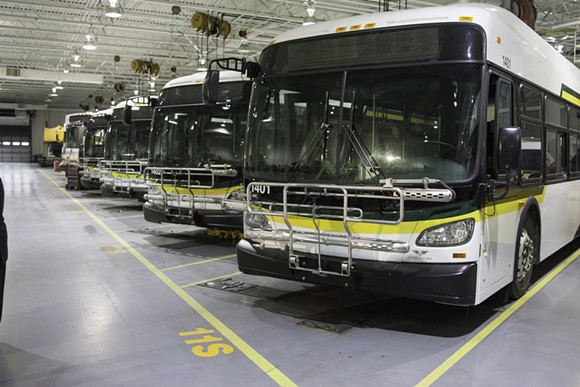 row-of-DDOT-buses-in-terminal - Transportation Riders United