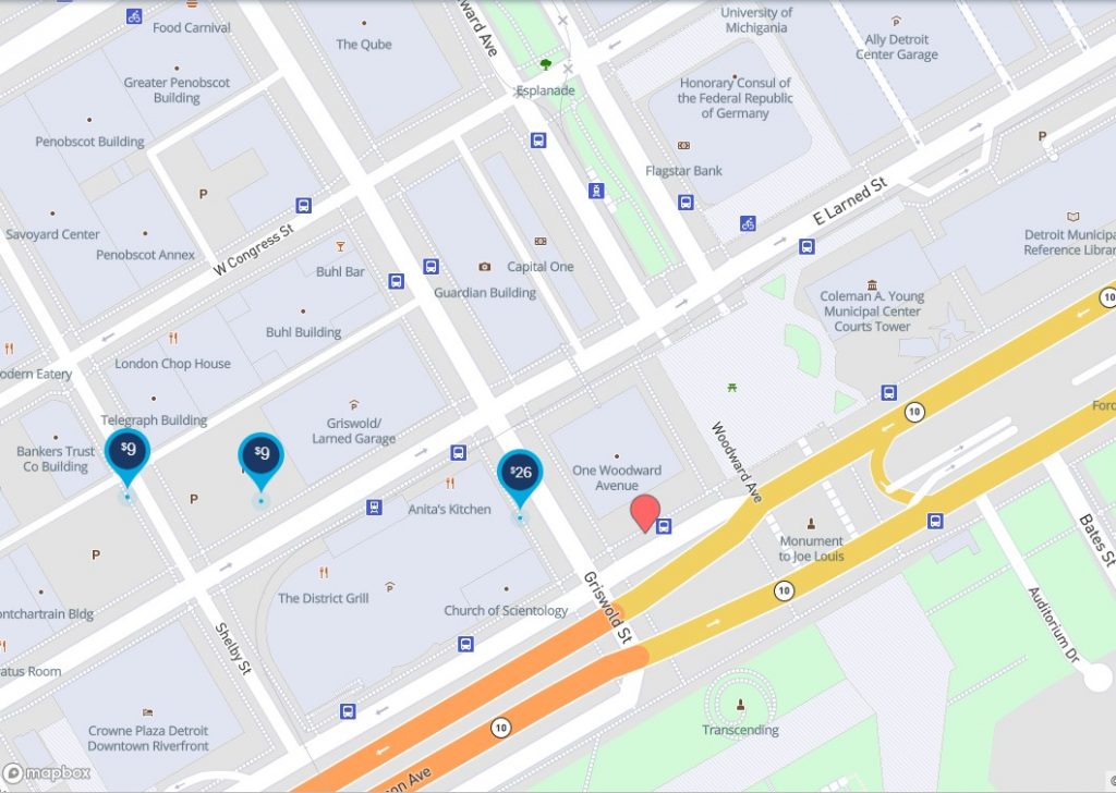 Map-of-Spirit-Plaza-and-near-parking - Transportation Riders United